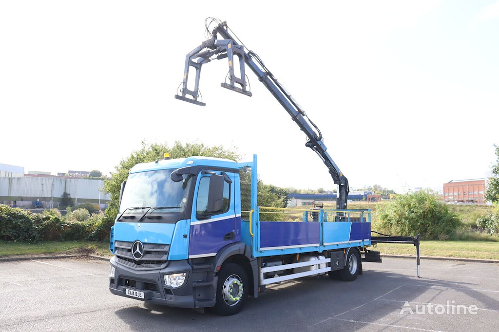 Mercedes-Benz ANTOS 1824 4X2 HIAB XS099 CRANE DROPSIDE (2014) kamion s ravnom platformom