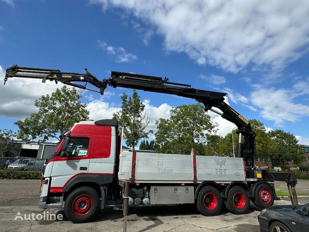 Volvo FMX 460 8X4 PALFINGER PK53002 + FLY JIP AN REMOTE CONTROLE, LAST kamion s ravnom platformom