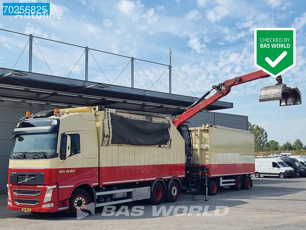 Volvo FH 460 6X2 VEB+ HIAB F140ST-96 Z-CRANE Lift+Lenkachse Euro 6 kamion s ravnom platformom