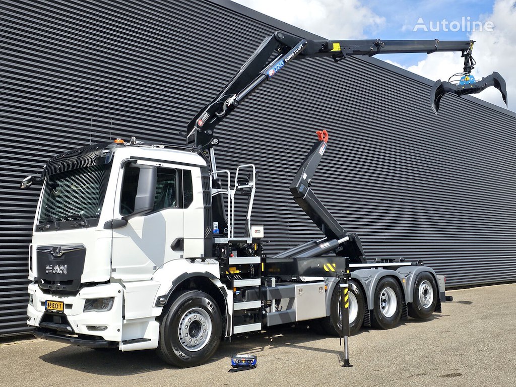 MAN TGS 35.480 8x4-4 / HMF Z KRAAN / HAAKARM kamion rol kiper