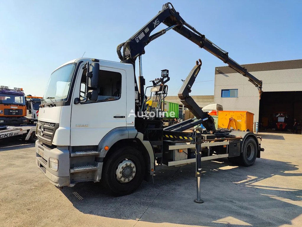 Mercedes-Benz Axor 1828 Container Multilift + HIAB XS 122 B3 Duo kamion rol kiper