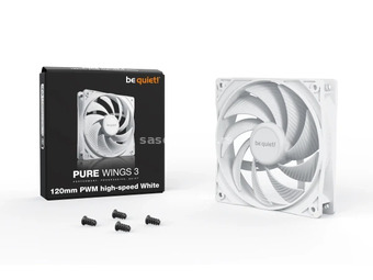 Case Cooler Be quiet Pure Wings 3 120mm PWM high-speed BL111 White