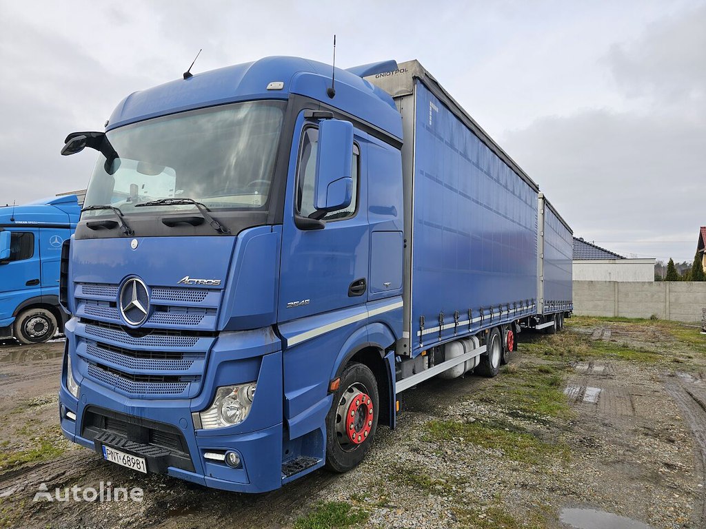 Mercedes-Benz 2545 kamion sa klizna zavesa cerada + prikolica sa kliznom ceradom