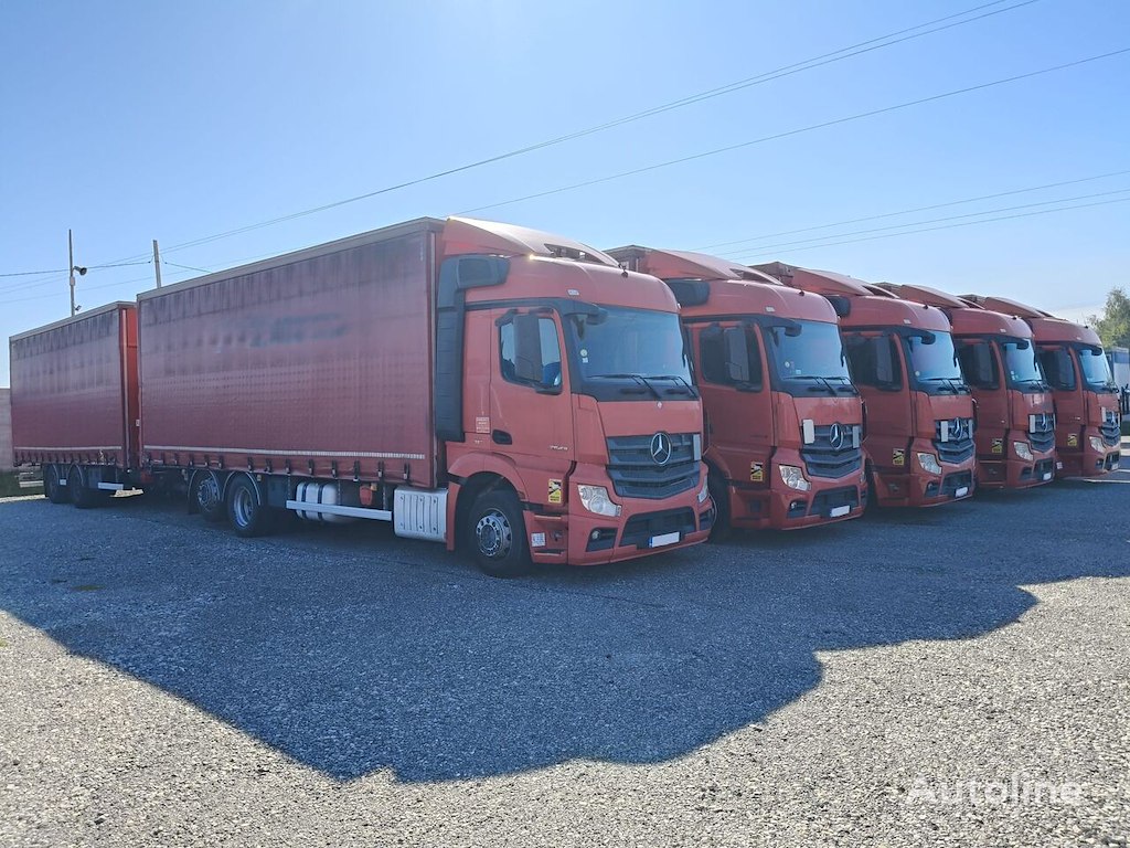 Mercedes-Benz ACTROS 2543 MP4 / EURO 6 / ZESTAW PRZESTRZENNY / TANDEM / 10 SZT kamion sa klizna zavesa cerada + prikolica sa kliznom ceradom