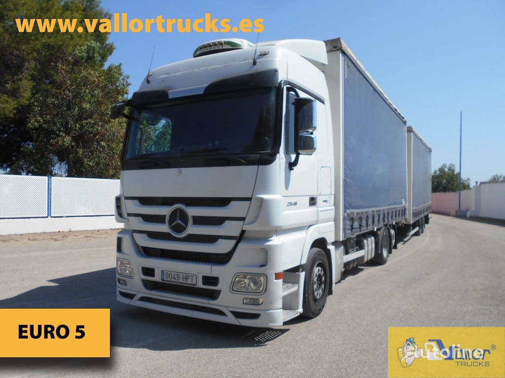 Mercedes-Benz Actros 2546 kamion sa klizna zavesa cerada + prikolica sa kliznom ceradom