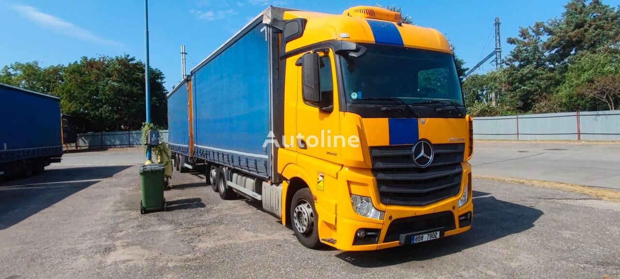 Mercedes-Benz Actros 2542 kamion sa klizna zavesa cerada + prikolica sa kliznom ceradom