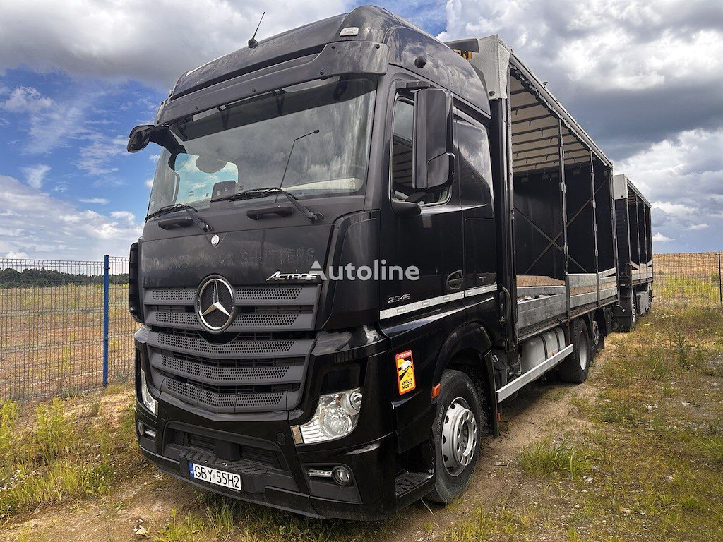 Mercedes-Benz Actros 2542 kamion sa klizna zavesa cerada + prikolica sa kliznom ceradom