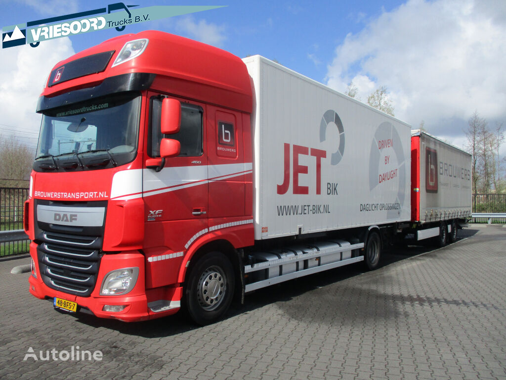 DAF XF 460 COMBI kamion sa klizna zavesa cerada