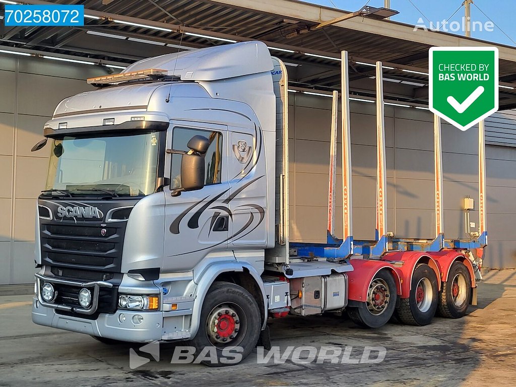 Scania R730 8X4 Timber transporter 3-Pedals Lift+Lenkachse Big-Axle Eur kamion za prevoz drva