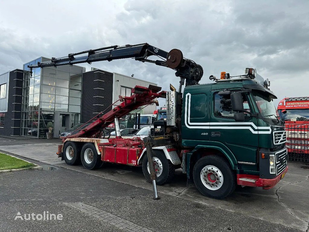 Volvo FM 12.460 8X4 - HIAB 288 EP-5 HIPRO + REMOTE + CABLELIFT kamion sa kukom za podizanje tereta