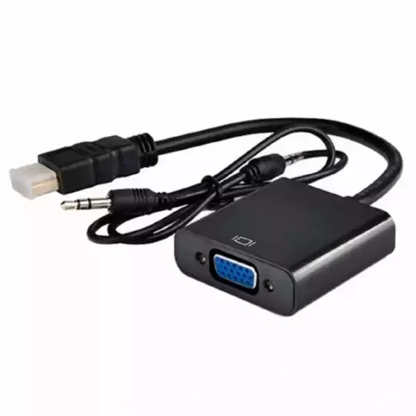 Adapter HDMI M - VGA F + 3.5mm MF Linkom