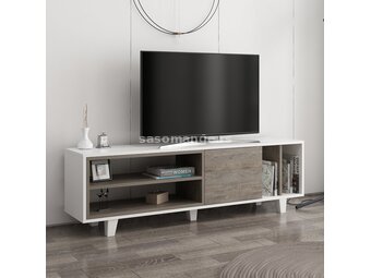 HANAH HOME TV polica Rosmar White Wenge