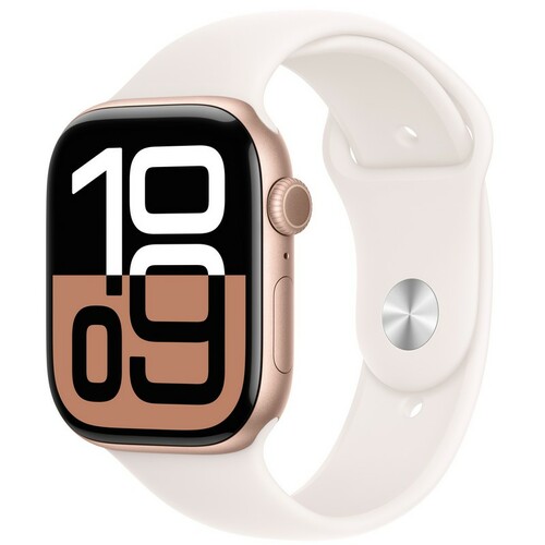 APPLE Watch S10 GPS 42mm Rose Gold Alu Case with Light Blush Sport Band - S/M mwwh3qv/a