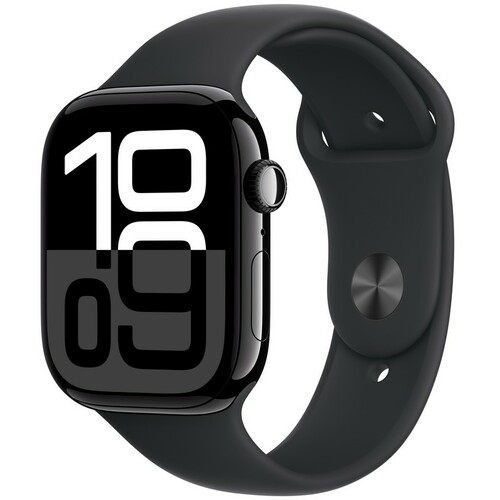 APPLE Watch S10 GPS 46mm Jet Black Alu Case with Black Sport Band - S/M mwwp3qv/a