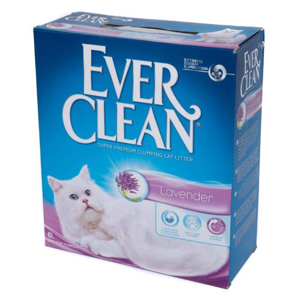 EVER CLEAN Posip za mačke Lavander, s mirisom, grudvajući 6L