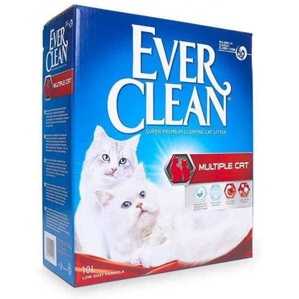 EVER CLEAN Posip za mačke MultipleCat, s mirisom, grudvajući 10L