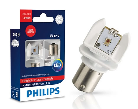 Auto Sijalice PHILIPS LED 12V 21W BA15s – Crvena – 12898RX2