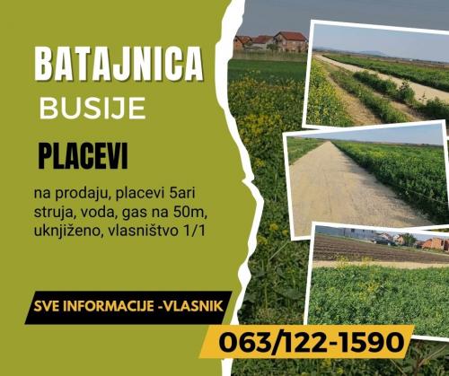 Batajnica, Busije, više odličnih placeva po 5 ari