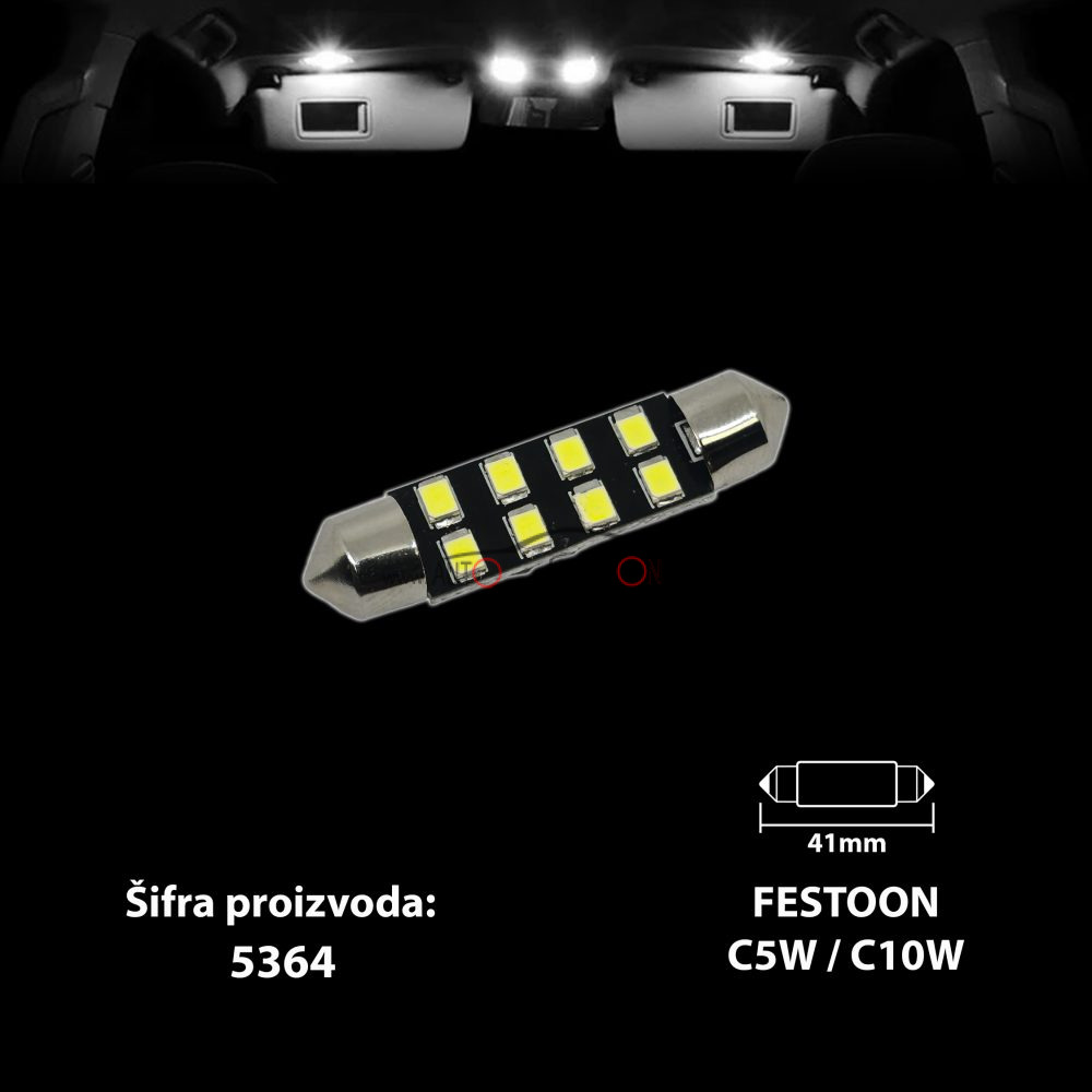 Led Sijalica Festoon c10w c5w 41mm 8smd par