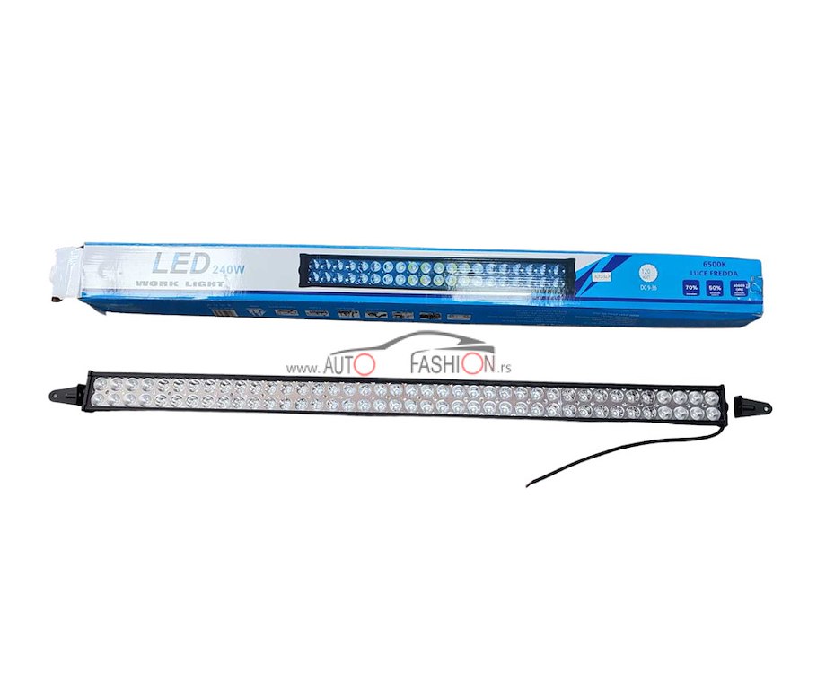 LED BAR 240W 105cm DVOBOJNI belo-žuti strob