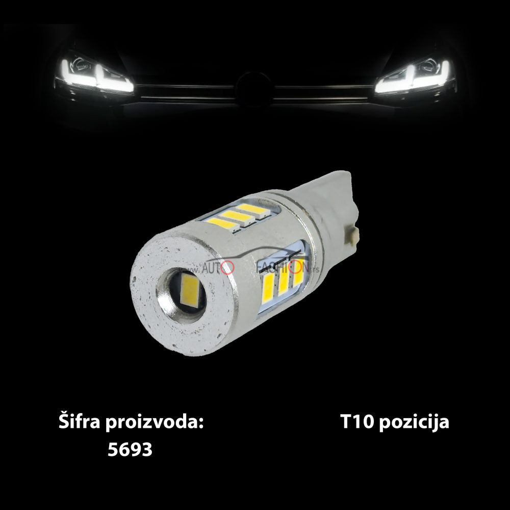 Led Sijalica t10 5w 13 smd emc canbus 12-24v