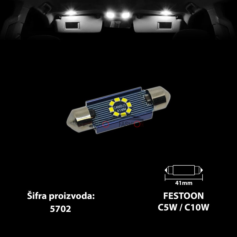 Led sijalica festoon c10w c25w 41mm