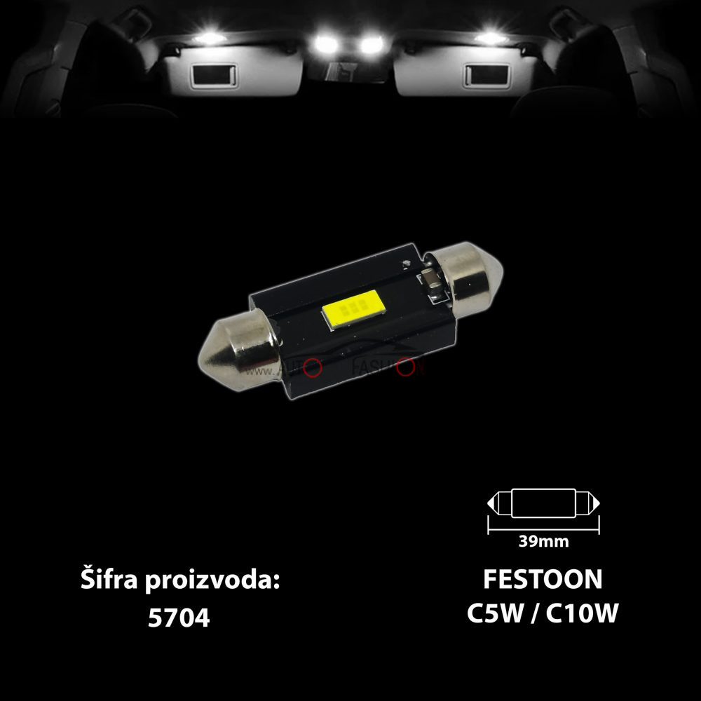 LED sijalica Festoon C10W C5W 39mm CANBUS 1 smd PAR