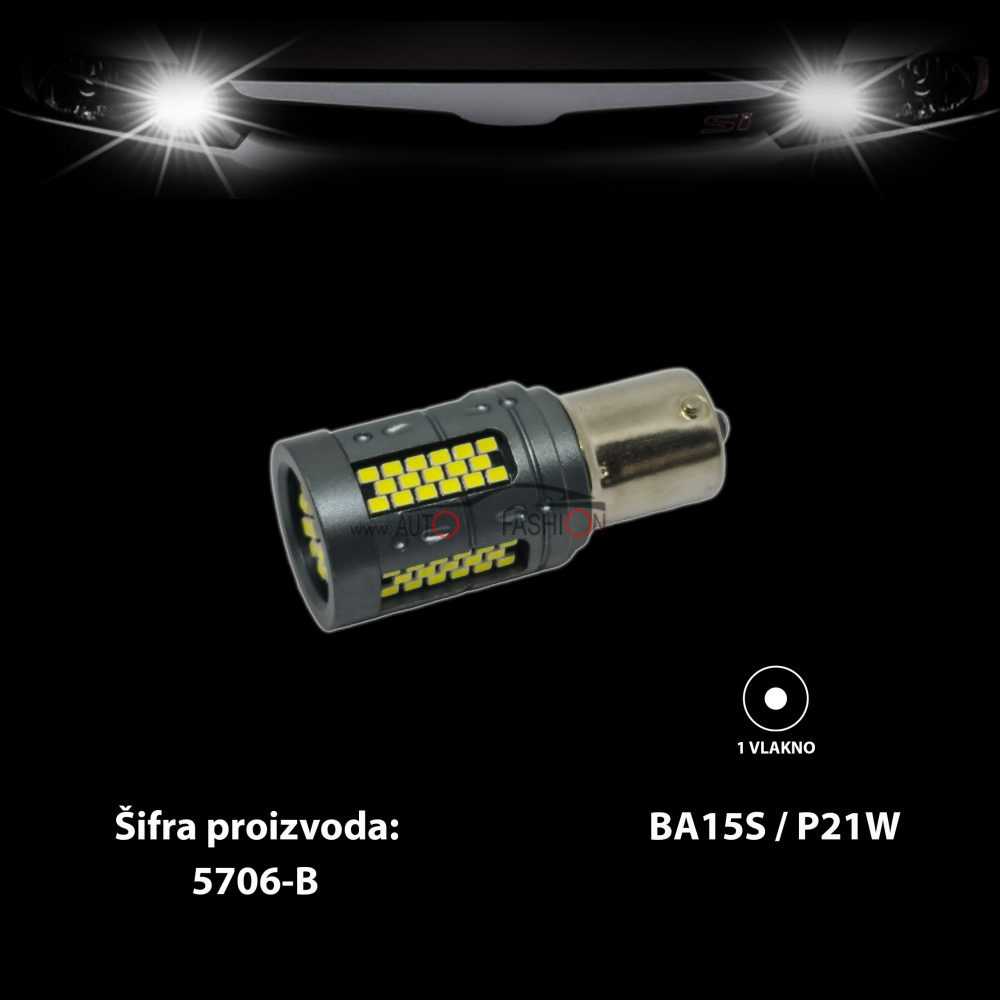 LED sijalica BA15S CANBUS 103 smd KOMAD – BELA