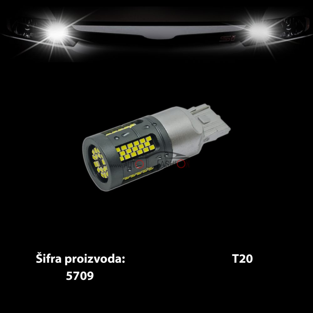 LED sijalica T20 W21 jedno vlakno CANBUS 103 smd KOMAD – BELA