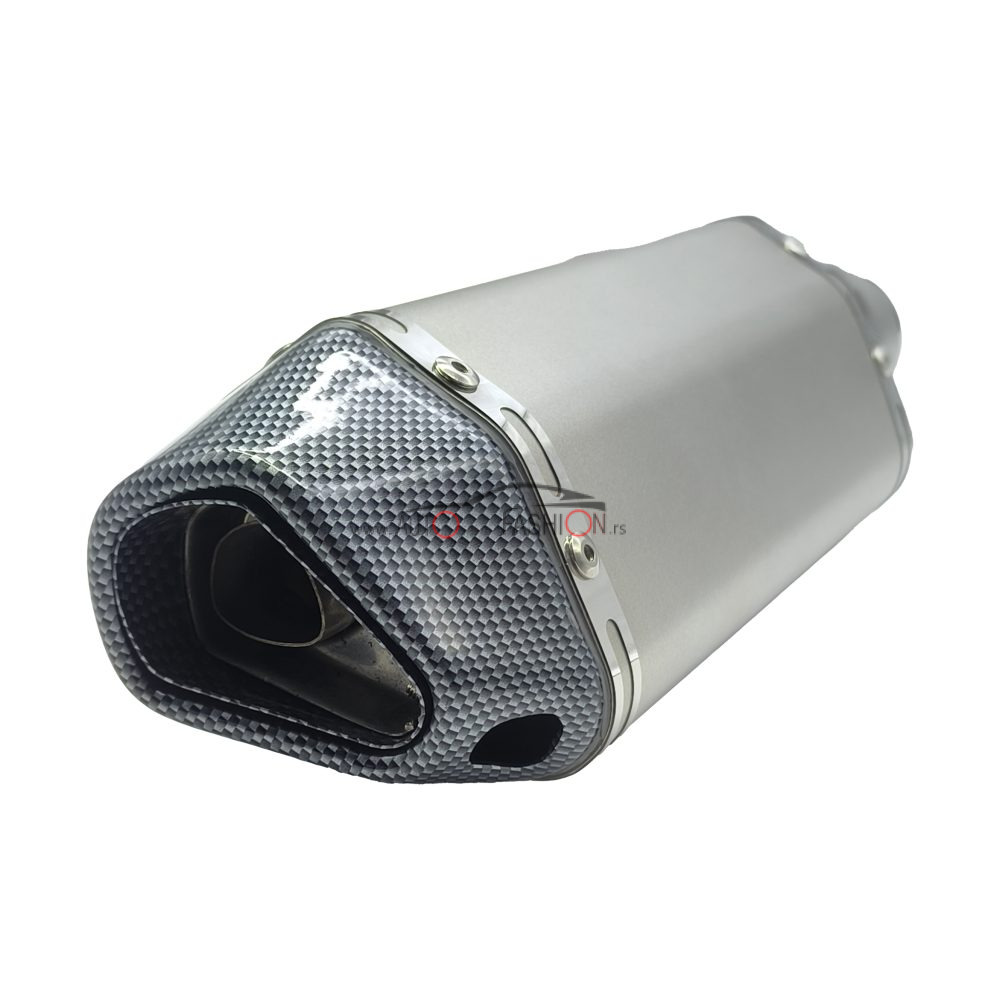 Auspuh za motor AKRAPOVIĆ silver mat / karbon 38cm – REPLIKA