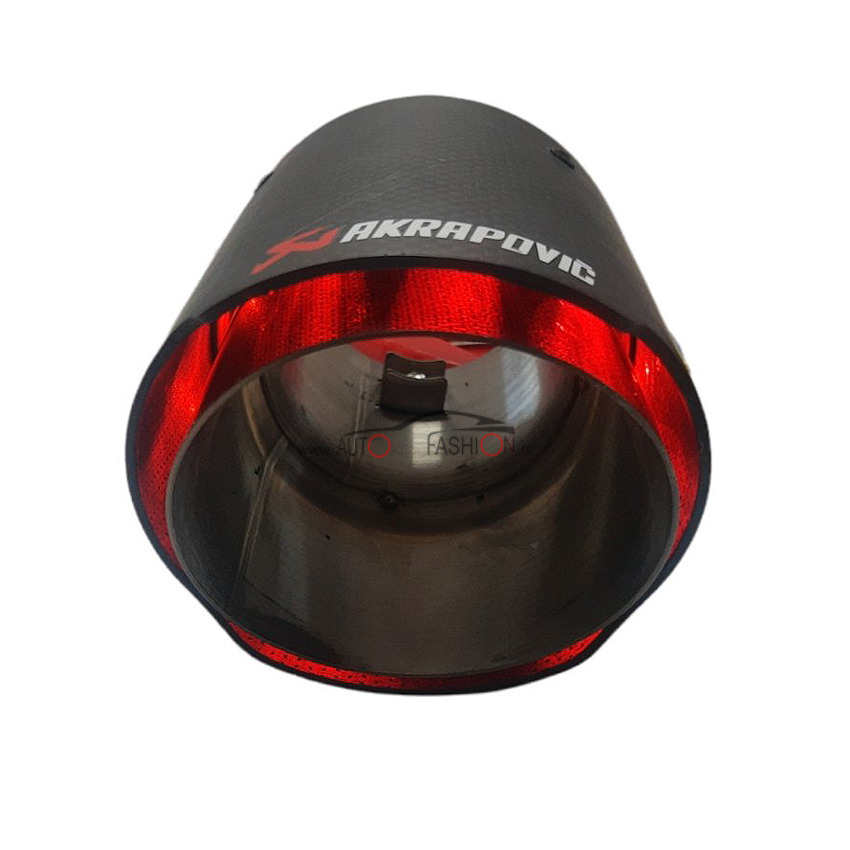 Nastavak auspuha prohrom AKRAPOVIČ karbon 93mm LED CRVENO