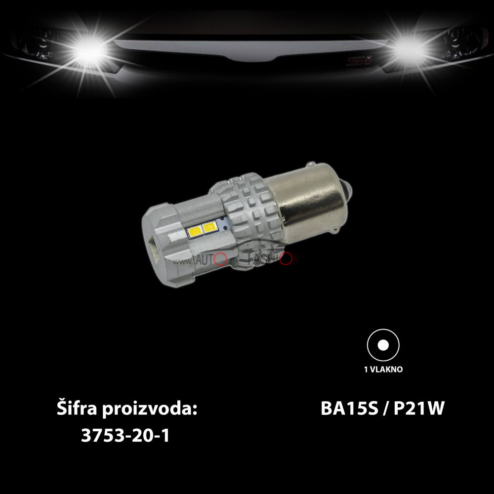 LED sijalica BA15S P21W CANBUS 12 smd ALU NEW – KOMAD