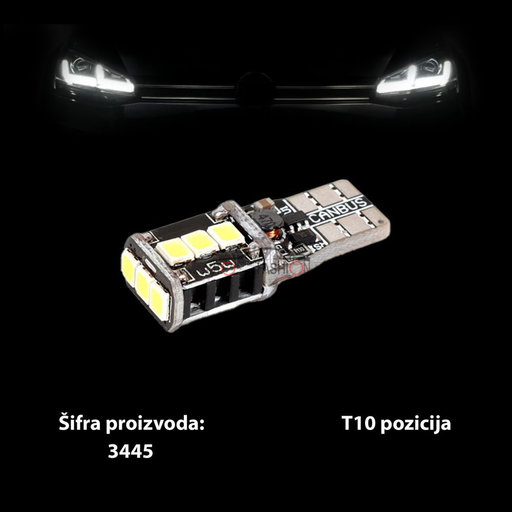 LED sijalica T10 W5W 9 dioda CANBUS