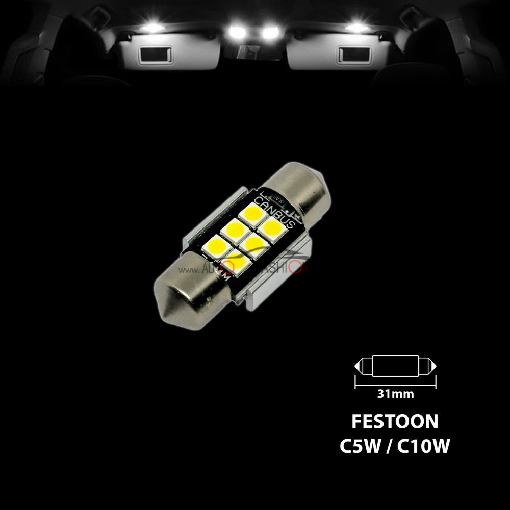 LED sijalica Festoon C10W C5W 31mm CANBUS 6smd PREMIUM