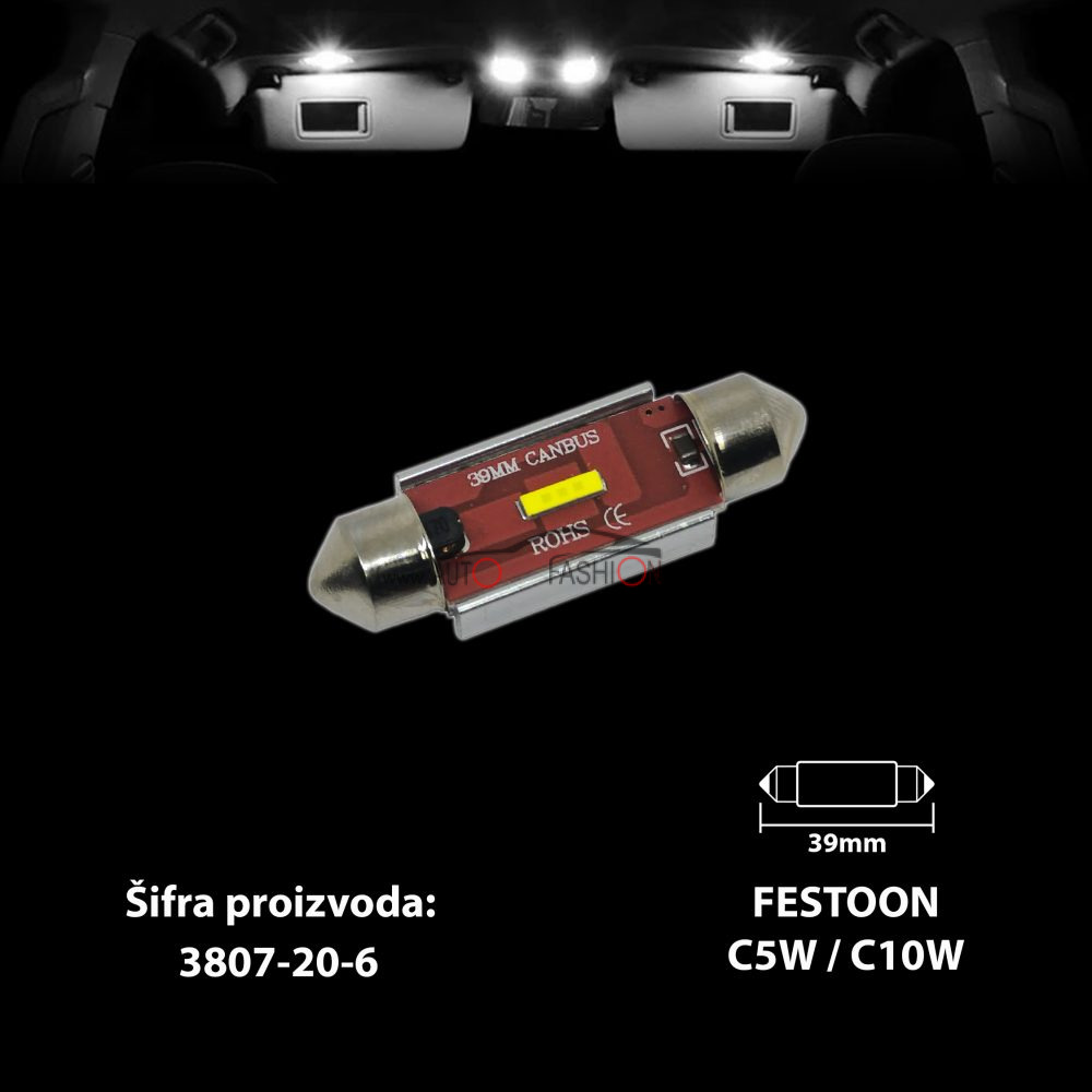 LED sijalica Festoon C10W C5W 39mm CANBUS PHILIPS