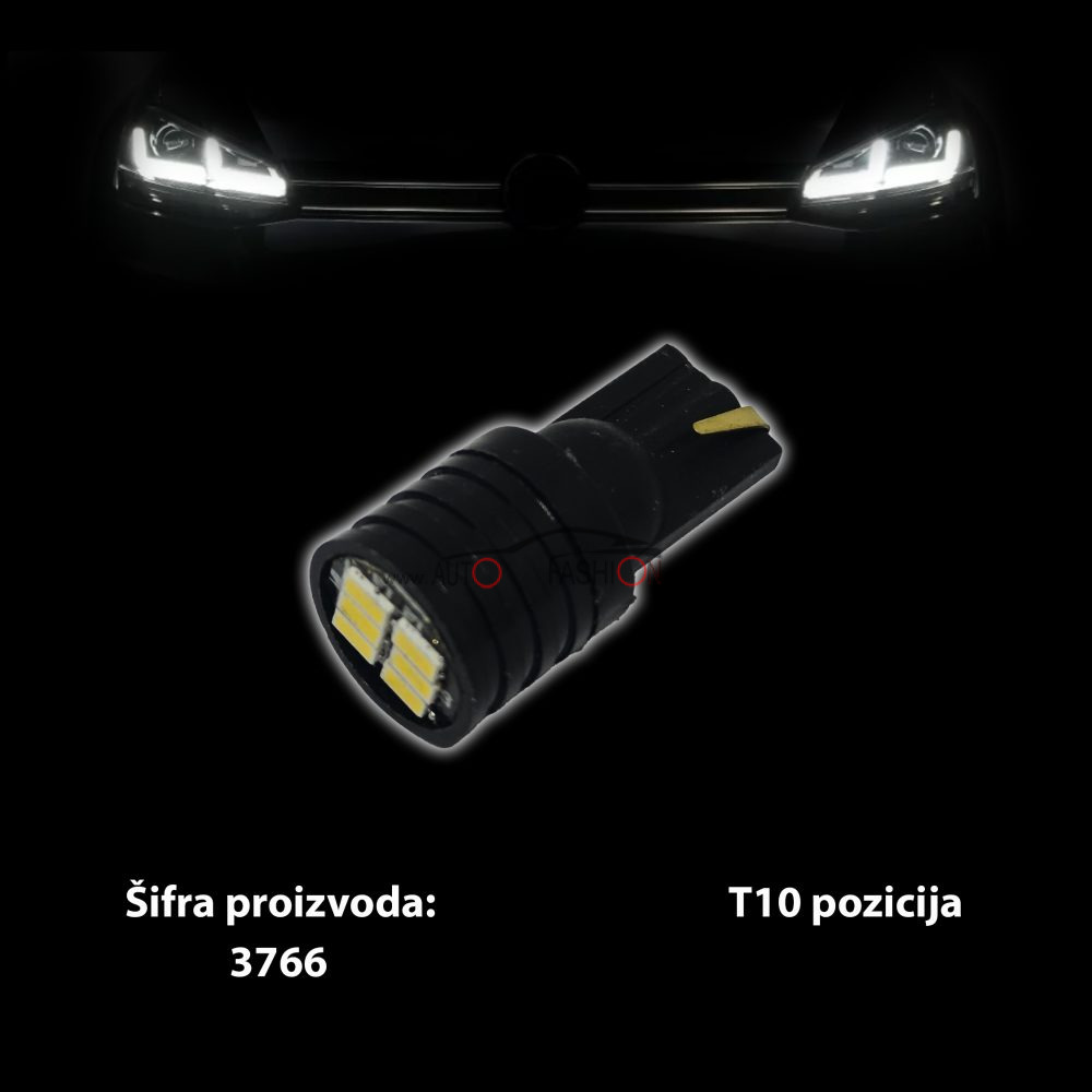 LED sijalica T10 W5W 4 CREE alu crna