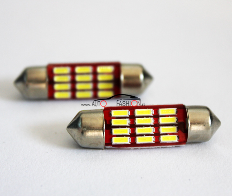 LED sijalica Festoon C10W C5W 36mm 12 smd