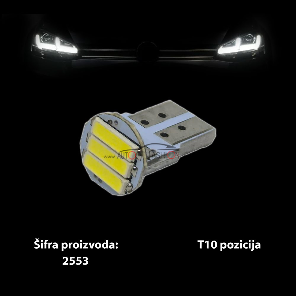 LED sijalica T10 W5W tri reda