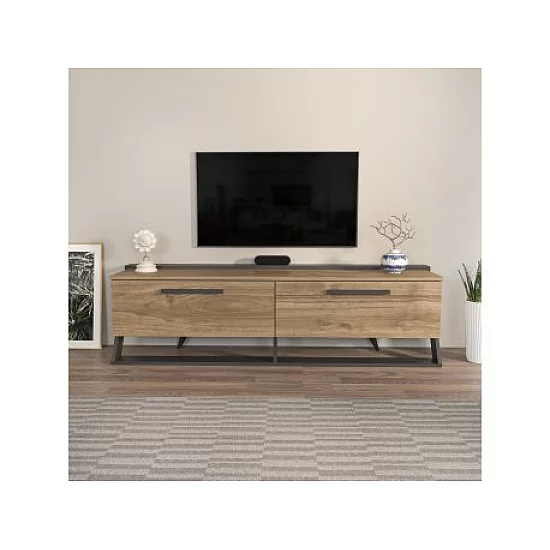 HANAH HOME TV POLICA ASTRID WALNUT BLACK CENA