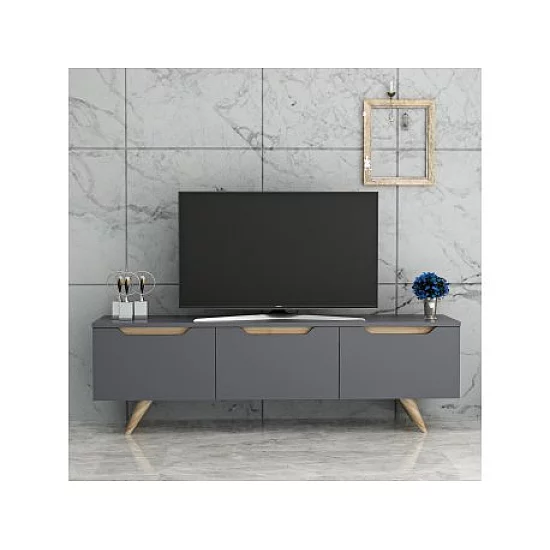 HANAH HOME TV POLICA PRAG - ANTHRACITE CENA