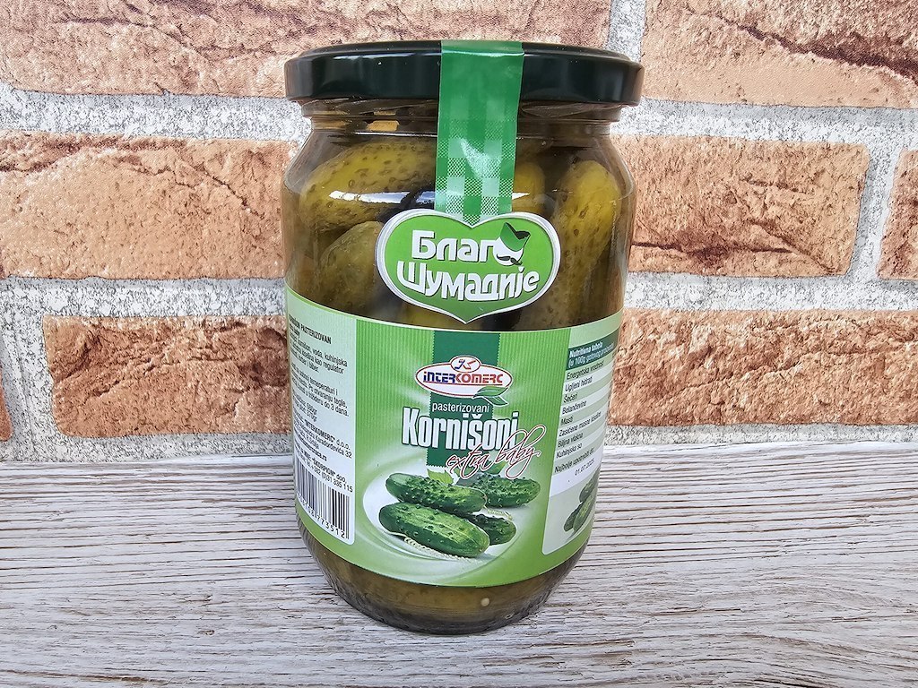 Kiseli krastavci – baby kornišoni 680g