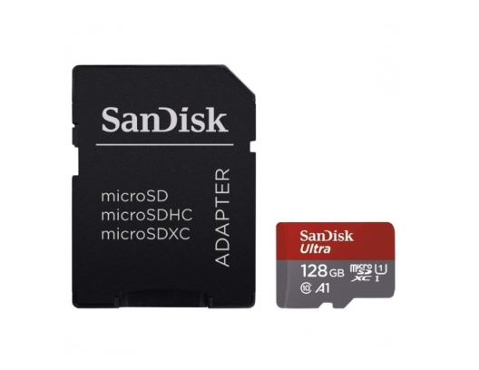 SanDisk SDHC 128GB micro 100MB/s40MB/s Class10 U3/V30+SD Ad.End