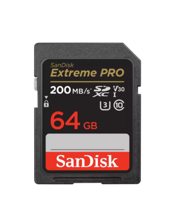 SanDisk SDHC 64GB Extreme Pro 200MB/s UHS-I Cass10 U3 V30