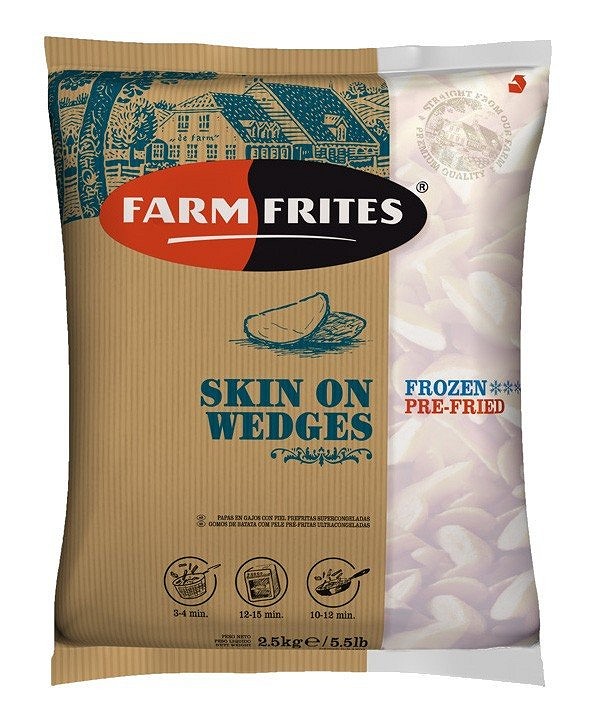 Farm Frites-Wedges Skin on pomfrit 2500g