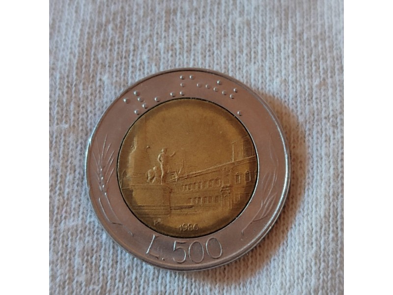 500 lira 1986 god italija