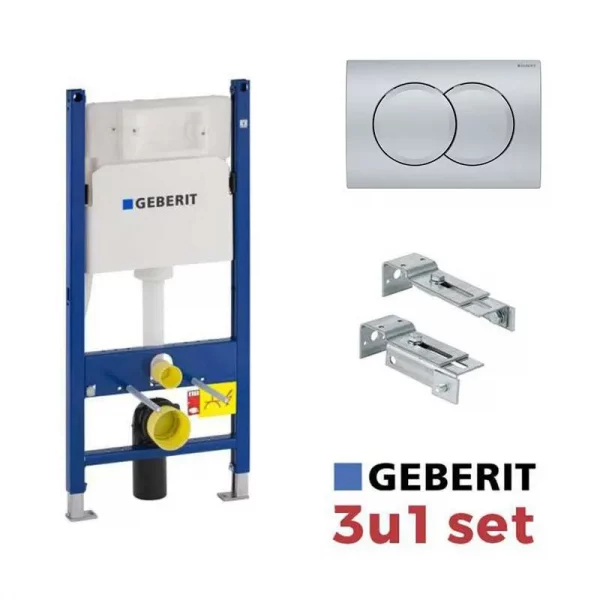 Geberit Duofix Delta 01 Basic set hrom sjajna tipka