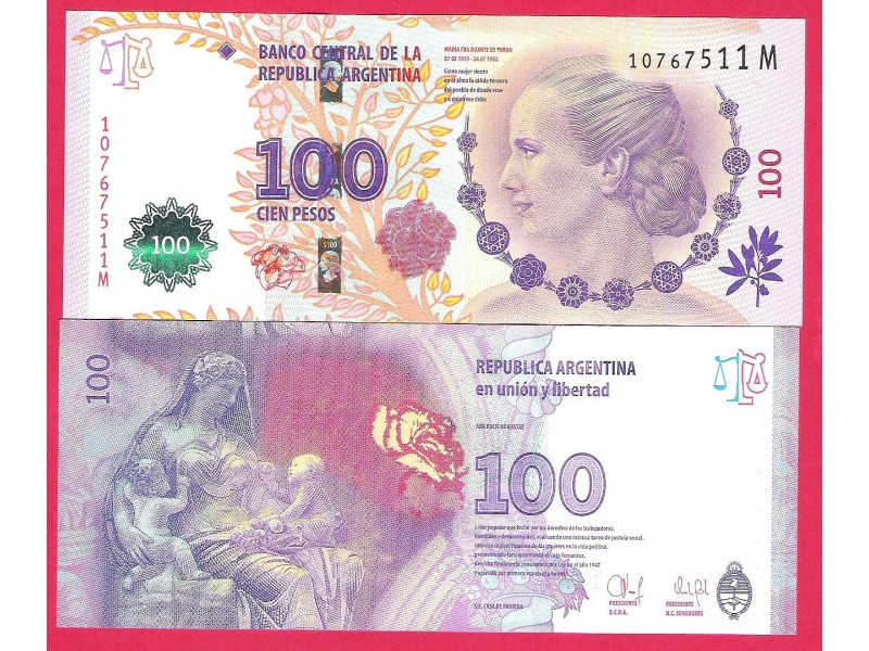 Argentina 100 pesos 2015 godina UNC