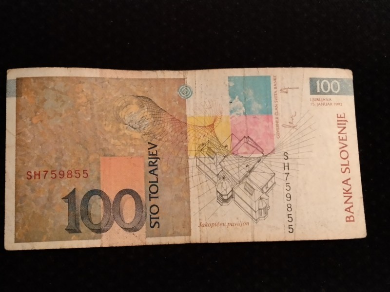 100 tolara 1992 slovenija