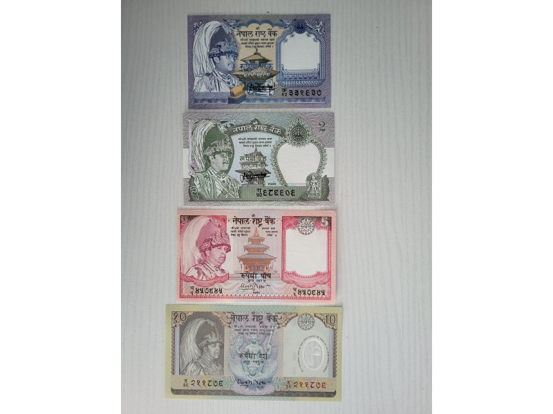 NEPAL 1-2-5-10 Rupees UNC