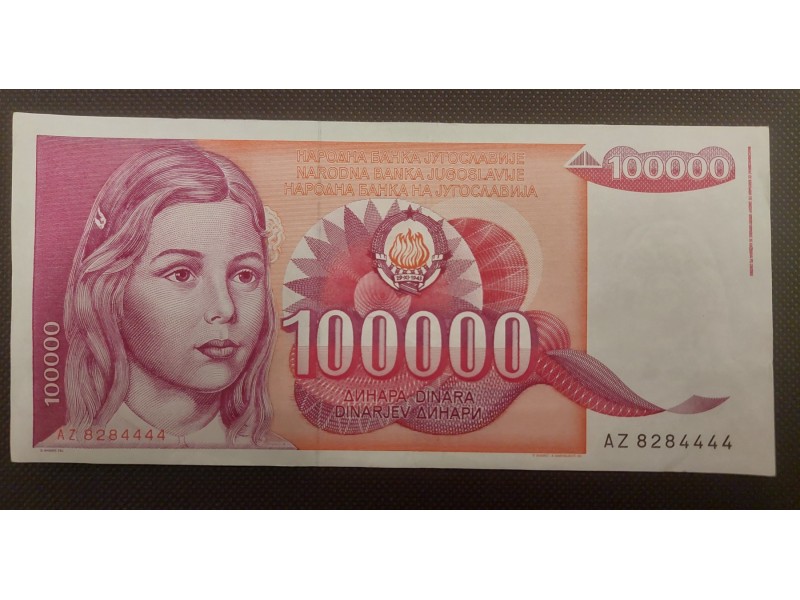 100 000 dinara 1989.